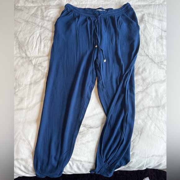 Indah | Pants & Jumpsuits | Indah Navy Split Leg Alligator Harem Jogger ...
